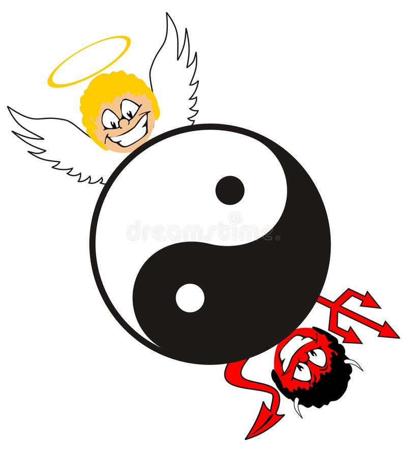 Good and evil stock illustration. Illustration of balance - 3282875