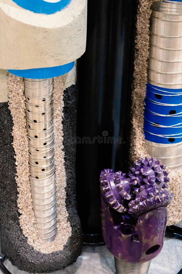 A Good Example of Drilling Rocky Soil Stock Image - Image of ...