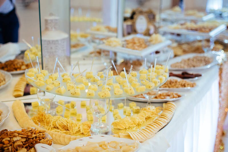 Good Exquisite Buffet Table at a Solemn Event Stock Image - Image of ...