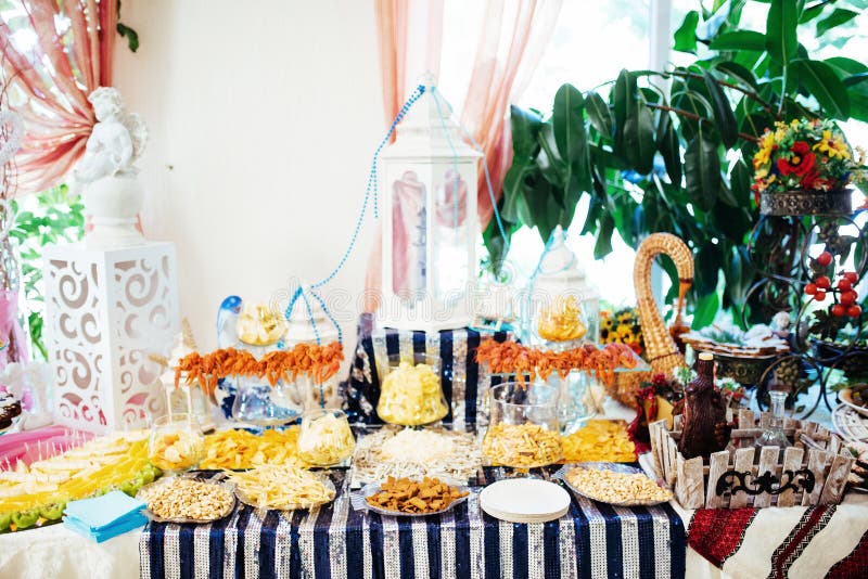 Good Exquisite Buffet Table at a Solemn Event Stock Image - Image of ...
