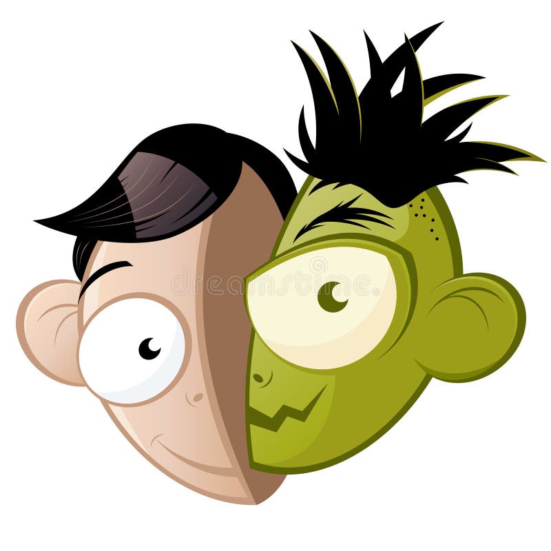 Half Pretty Half Ugly Clipart