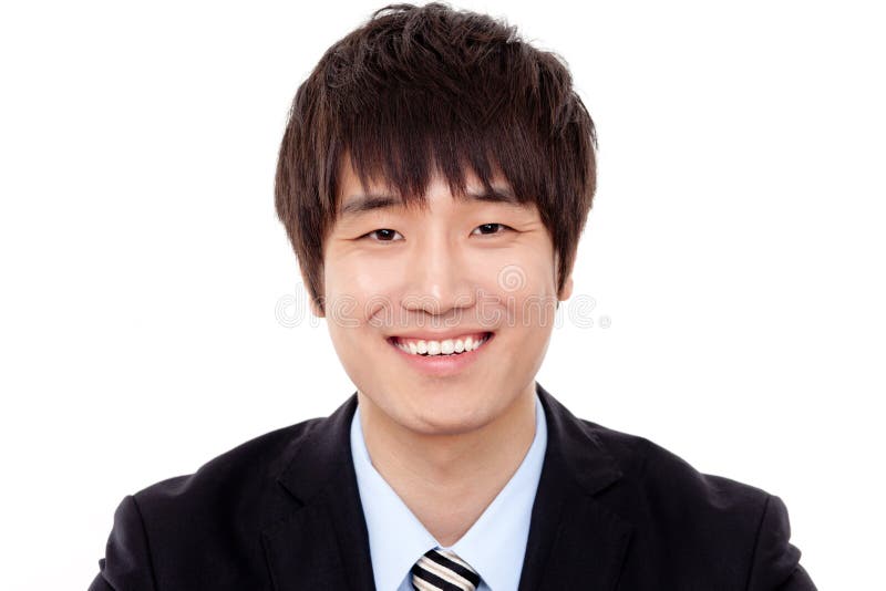 Looking Up Good Face Business Man. Stock Image - Image of relax ...