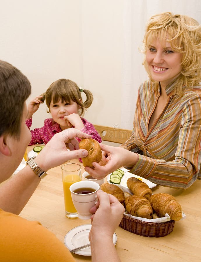 Good family stock photo. Image of father, coffee, breakfast - 4499318