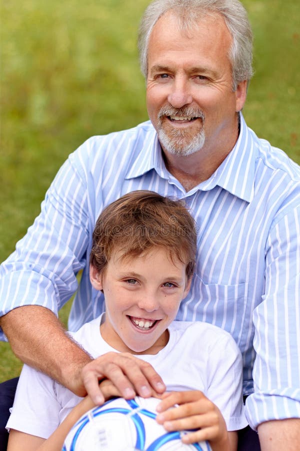 Good Fathers Make Good Sons. a Father and Son Spending Time at the Park ...