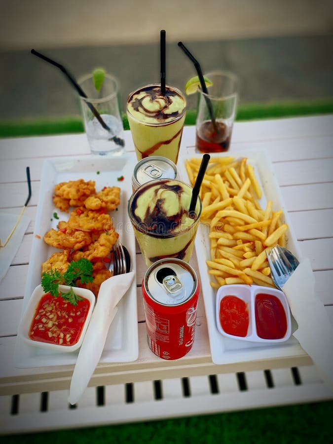 Good Food is the Foundation of Genuine Happiness. Stock Image - Image ...