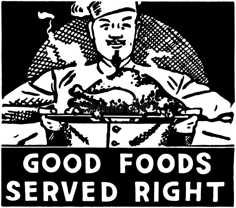 Good Foods Served Right stock vector. Illustration of fifties - 42097601