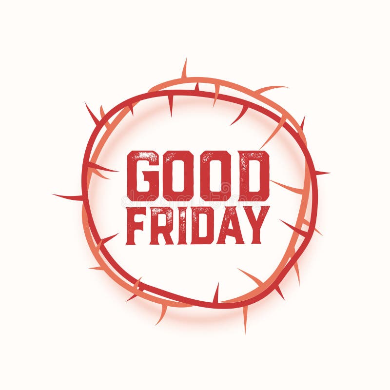 Good Friday Blessing Event Background with Crown Design Stock Vector ...
