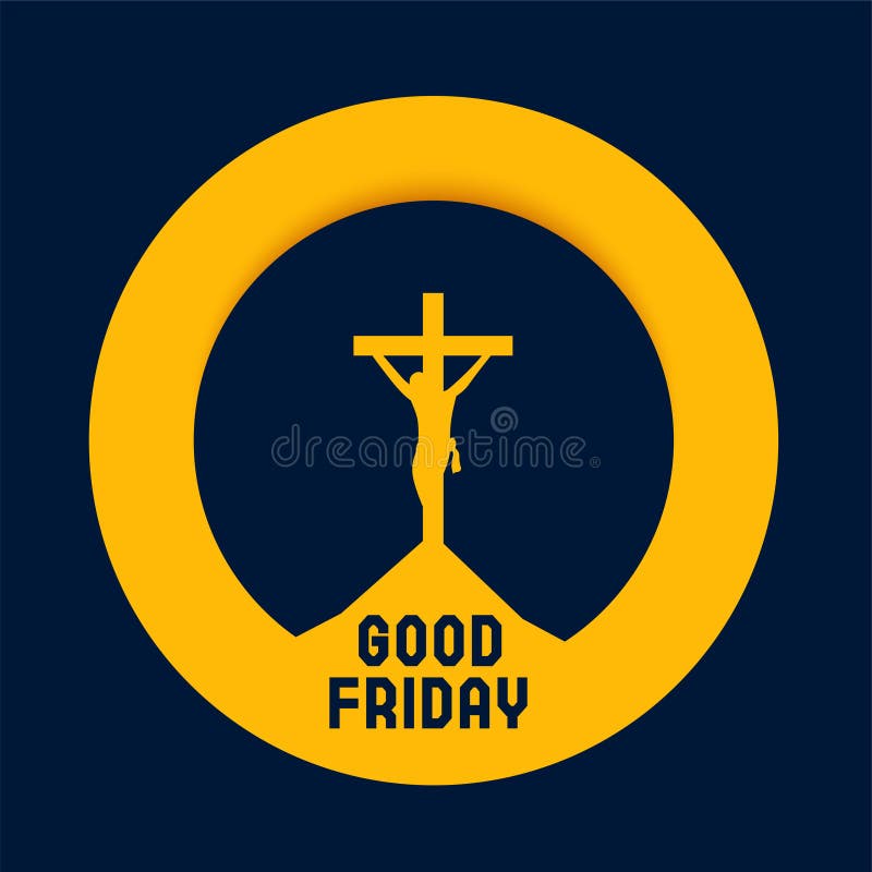 Good Friday Holy Week Flat Card Design Stock Vector - Illustration of ...