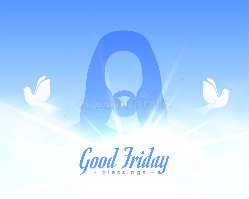 Good Friday the Saint S Day Greeting Card with Cloud and Peace Bird ...