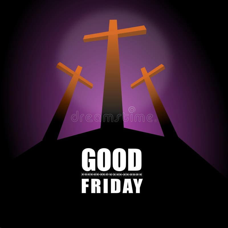 Good friday three cross stock illustration. Illustration of heaven ...