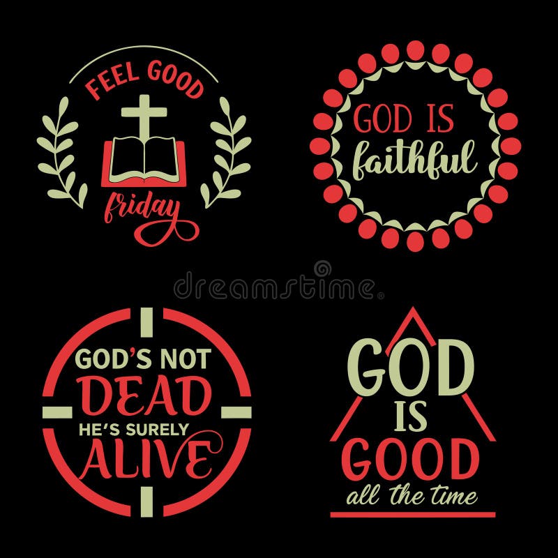 Good Friday Typography Vector Art Illustration Bundle Stock Vector ...