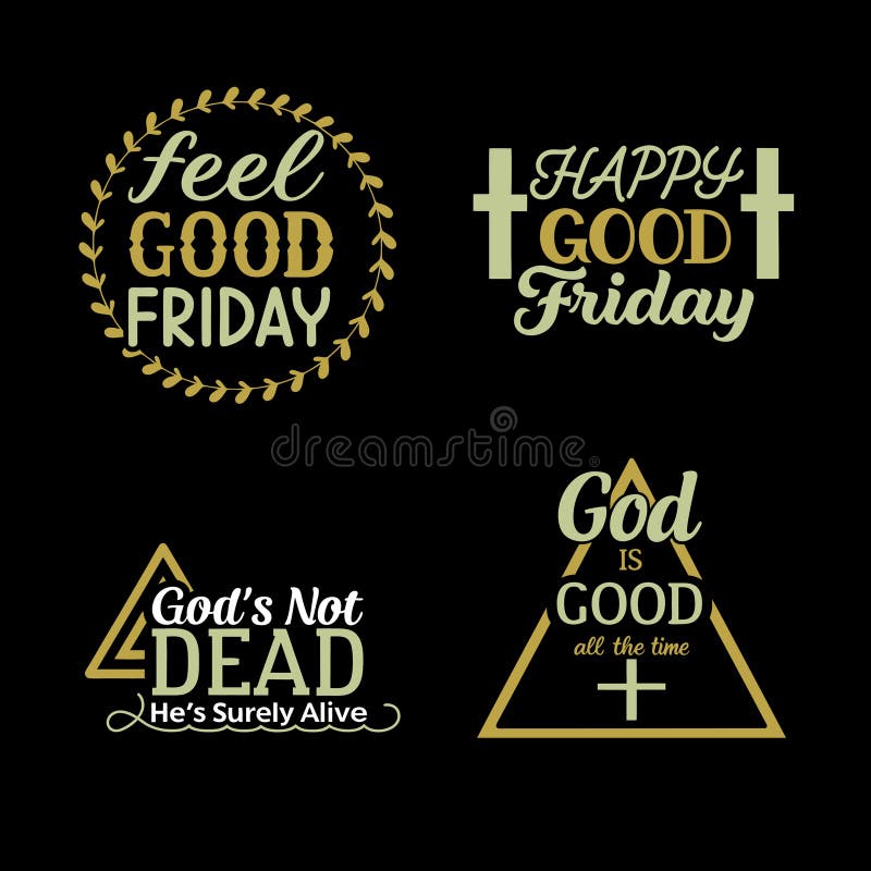 Good Friday Typography Vector Art Illustration Bundle Stock ...