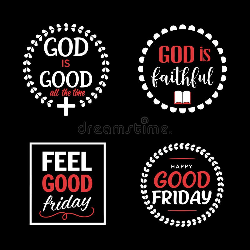 Good Friday Typography Vector Art Illustration Bundle Stock ...
