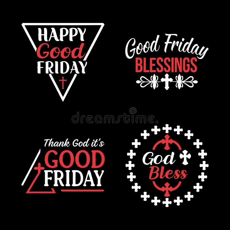 Good Friday Typography Vector Art Illustration Bundle Stock ...