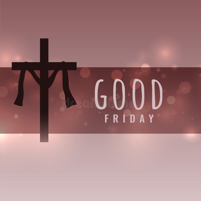 Good Friday Wishes Card With Cross Symbol Stock Vector - Illustration ...