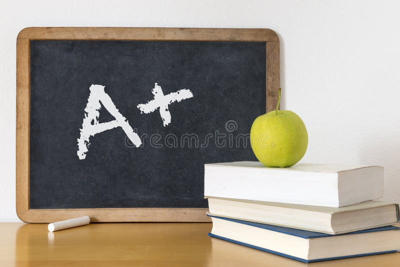 Good grade stock photo. Image of apple, class, back, education - 43834452