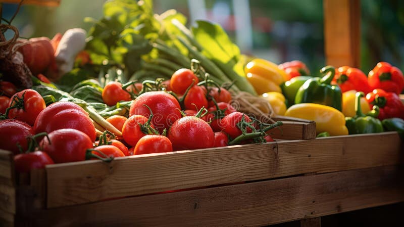 Good Harvest of Vegetables on the Farm Stock Illustration ...