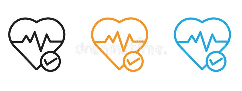 Good Health Icon Thin Line Illustration Set Stock Vector - Illustration ...