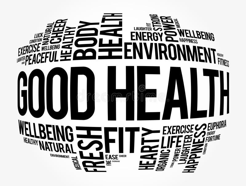 Good Health Wellbeing Tag Cloud Stock Illustrations – 107 Good Health ...