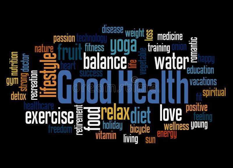 Good Health Word Cloud Concept 3 Stock Illustration - Illustration of ...