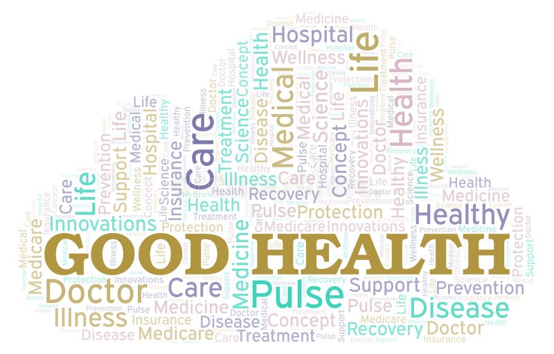 Good Health word cloud stock illustration. Illustration of background ...