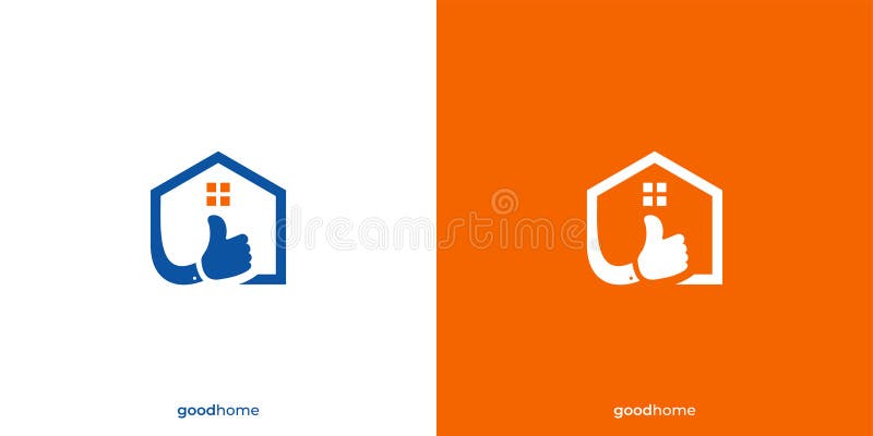 Good Home Logo. Home, House and Thumb with Minimalist Style Stock ...