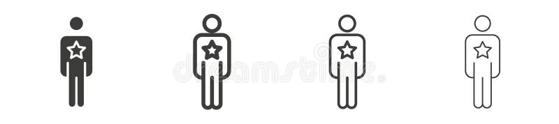 Good Human Icon Vector Set on White Background Stock Vector ...