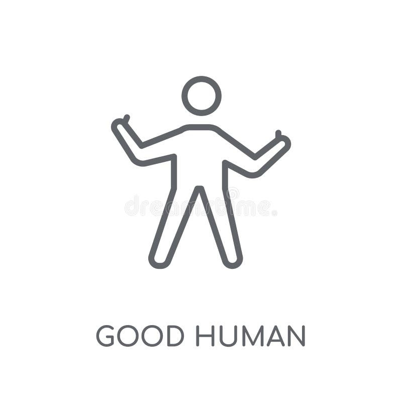 Good Human Linear Icon. Modern Outline Good Human Logo Concept O Stock ...