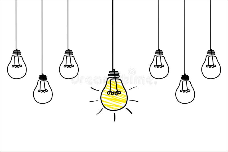 Good Idea. Banner Light Bulb Idea Concept, Creative Concept Light Bulb ...