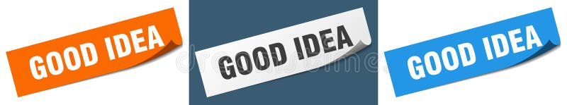 Good Idea Banner. Good Idea Speech Bubble Label Set. Stock Vector ...