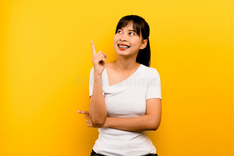 Idea, Good Idea, Good Brain Smart Woman Looking Far Thinking of Good ...