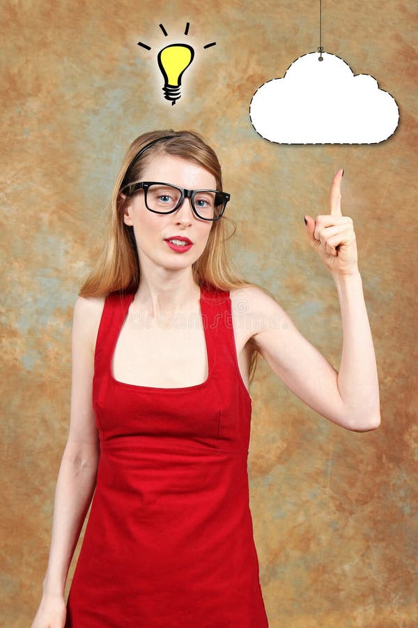 Good idea stock image. Image of young, eyeglasses, caucasian - 68150035