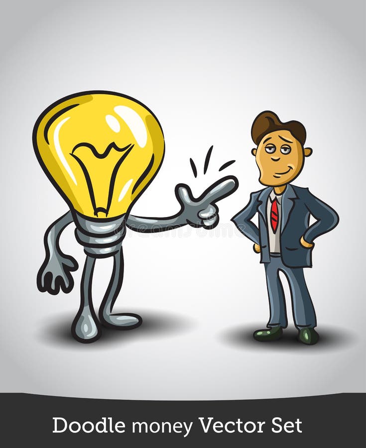 Good Idea, Conceptual Illustration for a Good Idea. Isolated on White ...