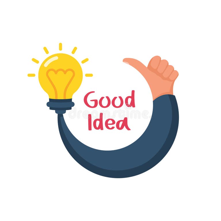 Good Idea. Light Bulb As a Symbol of Creative Idea. Vector. Stock ...