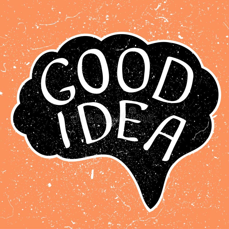 Brain with good idea stock vector. Illustration of flat - 115930467