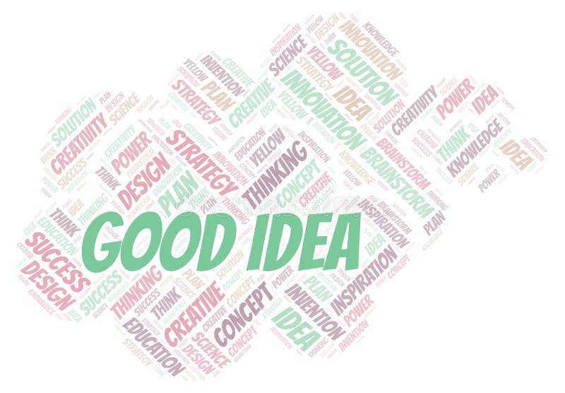 Good Idea Typography Word Cloud Create with the Text only. Stock ...