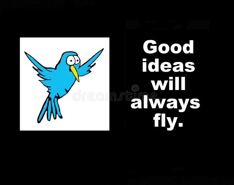 Good ideas always fly stock illustration. Illustration of accepted ...