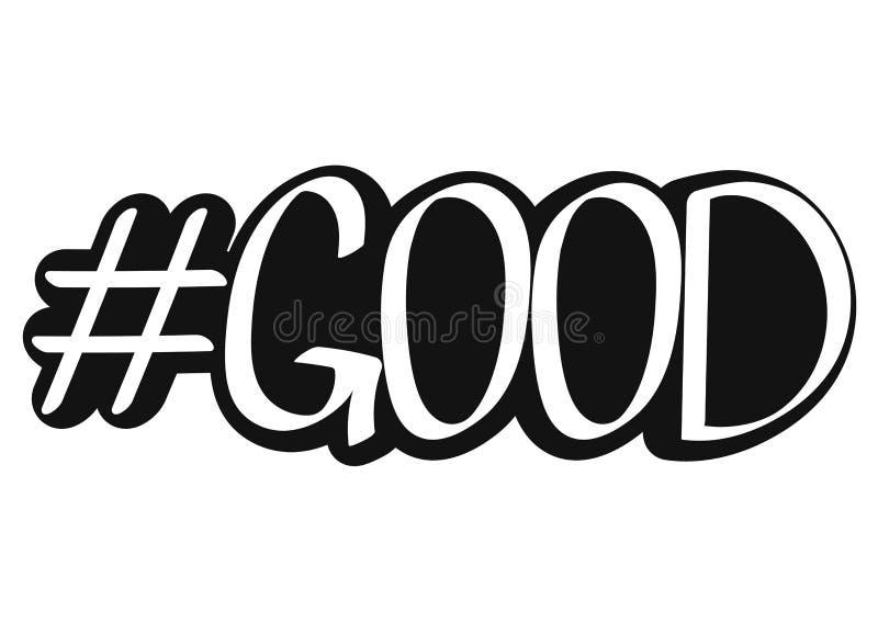 Good. Isolated Calligraphy Lettering, Word Design Template, Vector ...