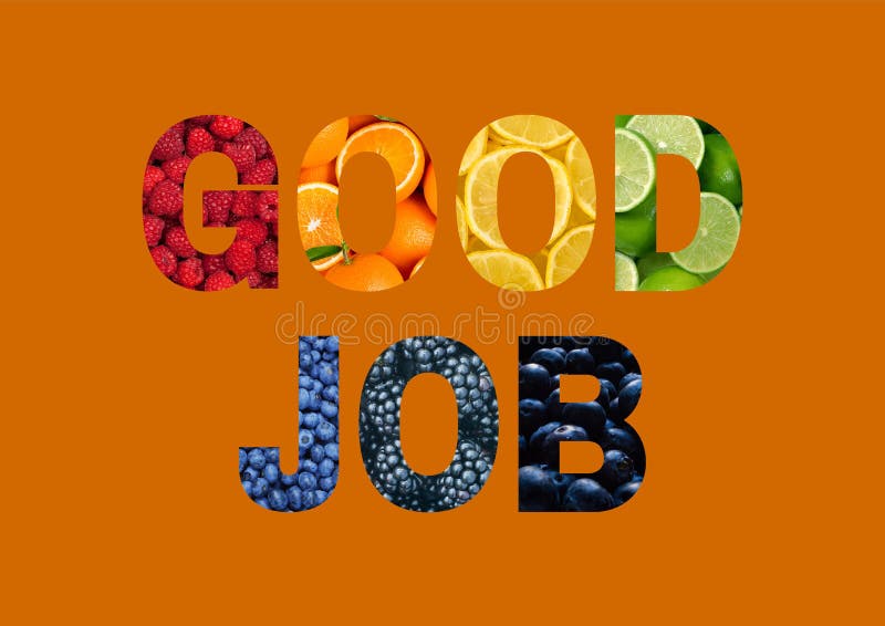 A Good Job Poster with Colourful Letters Stock Illustration ...