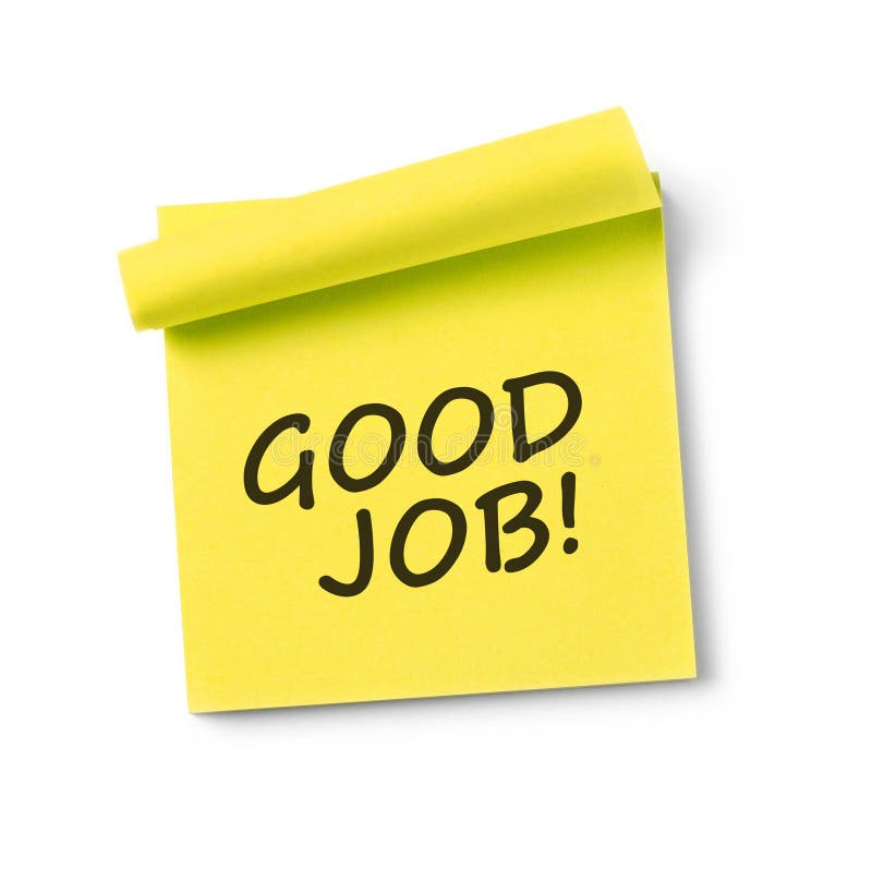 Adhesive Note Good Job Stock Photos - Free & Royalty-Free Stock Photos ...