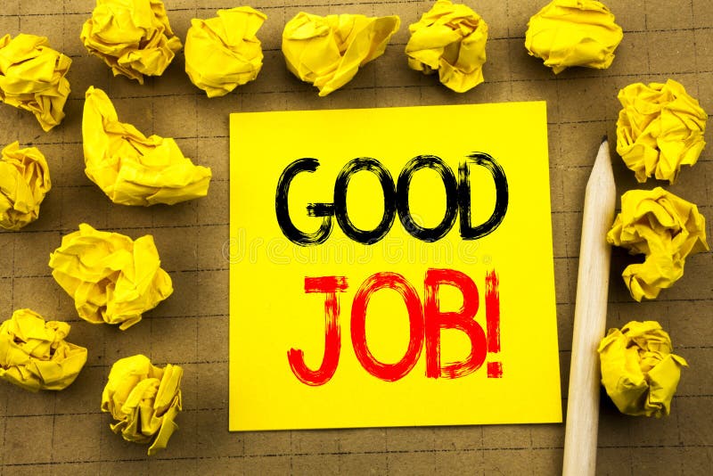 Yellow Sticky Note - Good Job Stock Image - Image of paper, single ... Yellow Sticky Note - Good Job Stock Image - Image of paper, single ...