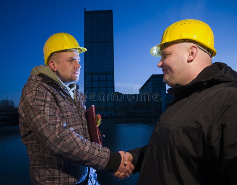 Good job handshake stock photo. Image of construction - 27696740