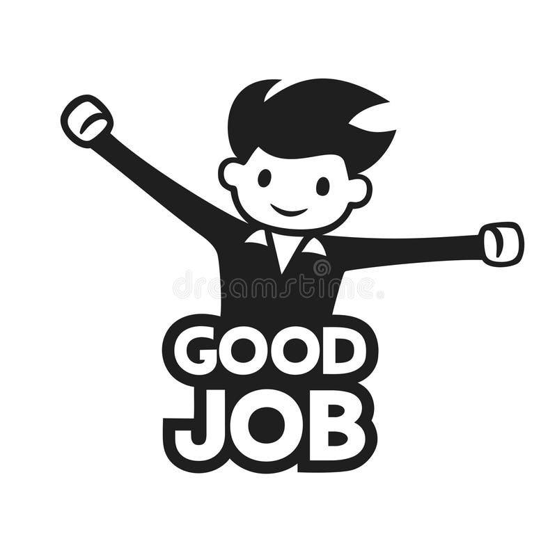 Good job message symbol stock vector. Illustration of retro - 355758378