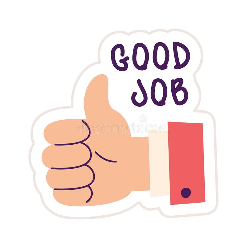 Good Job Sticker stock vector. Illustration of funny - 285102043