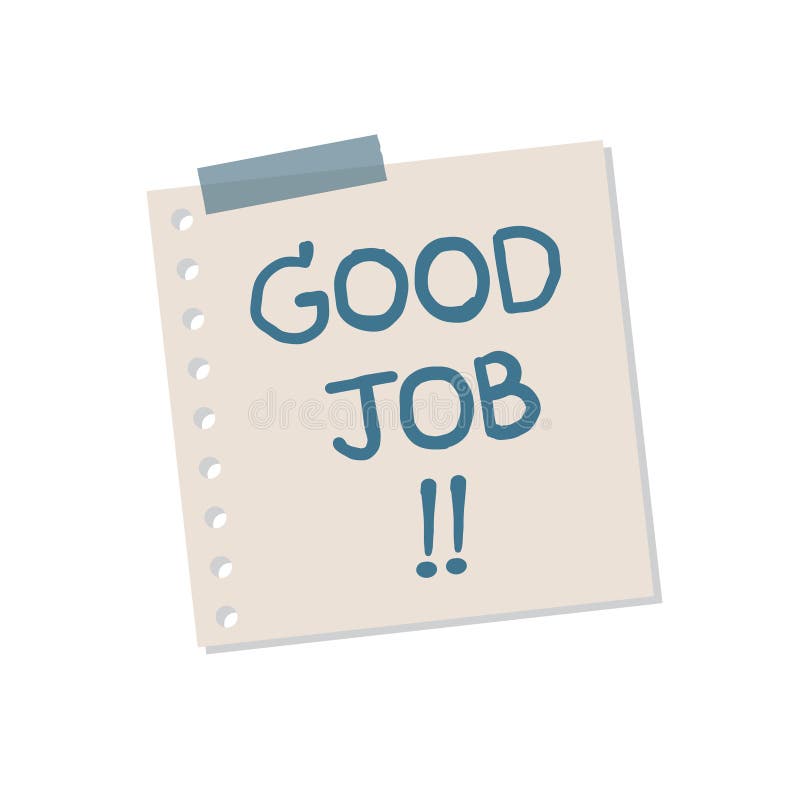 Great Job Sticky Notes Stock Illustrations – 18 Great Job Sticky Notes ...