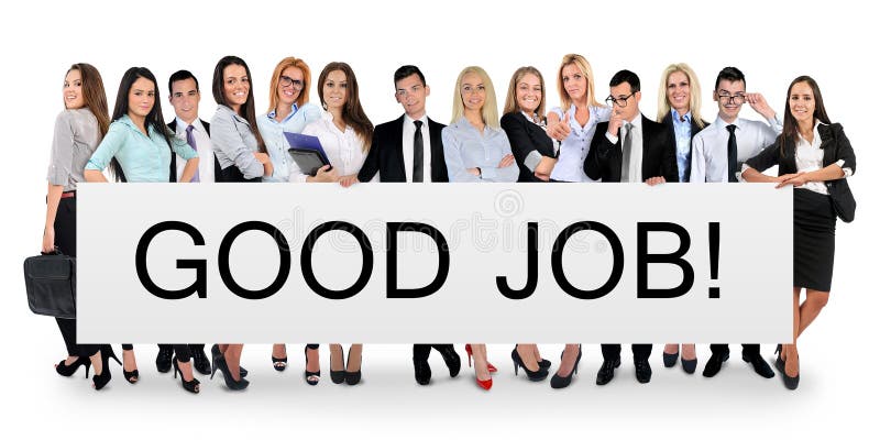 Good job word on banner stock photo. Image of integrity - 55918314