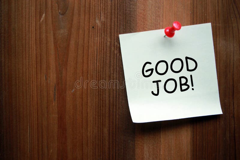 Good Job stock photo. Image of postit, post, block, sticky - 44688636
