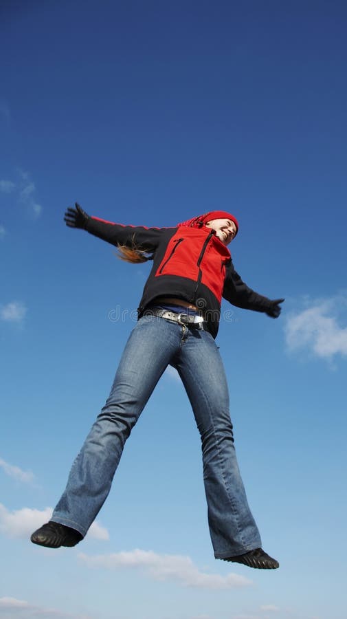 Good jump stock image. Image of blue, healthy, hands - 54171479