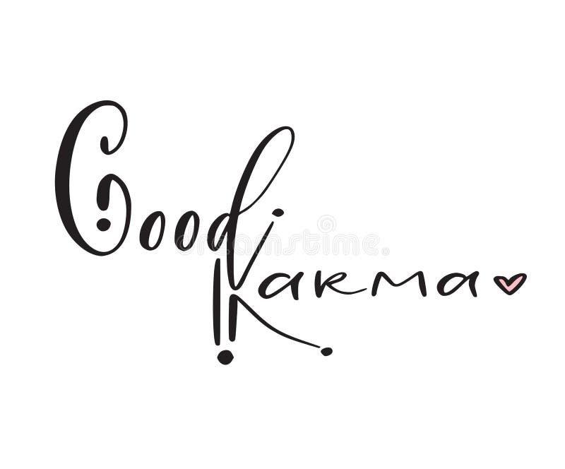 Good Karma - Modern Calligraphy Print. Typographic Poster Design ...