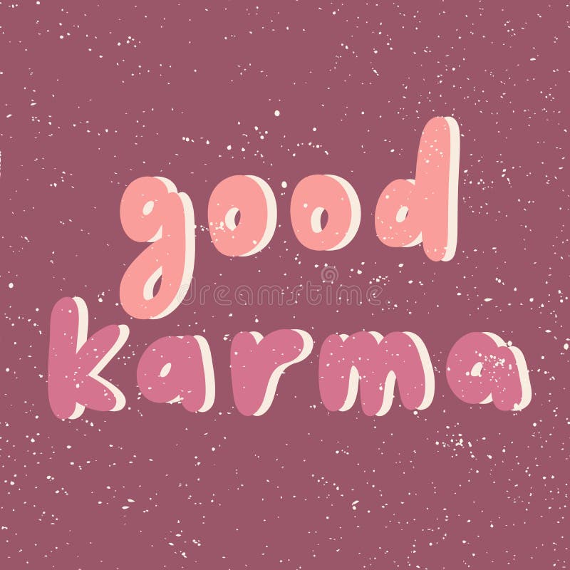 Good Karma. Sticker for Social Media Content. Vector Hand Drawn ...
